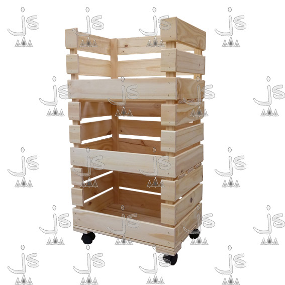 Cajón Frutero x3 Con Ruedas - Código : 484